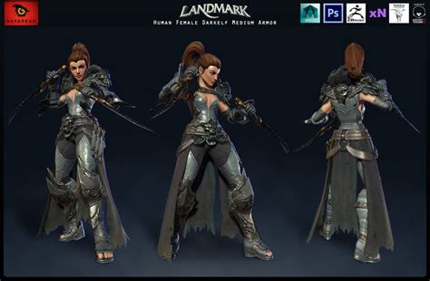 Eqn Landmark Assets Female Human Medium Armor Rogue Character