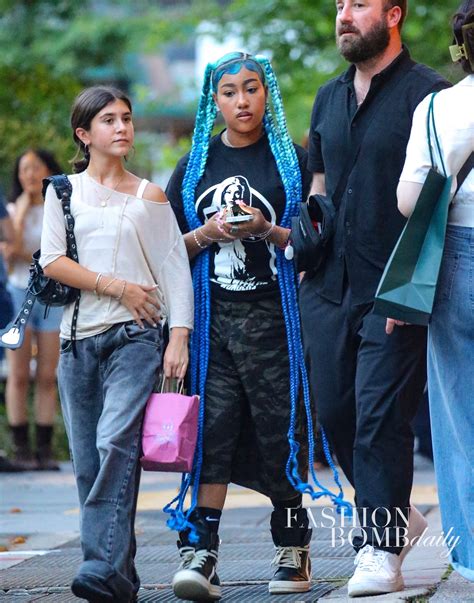 12 Year Old North West In Blue Braids And 13 Year Old Penelope Disick
