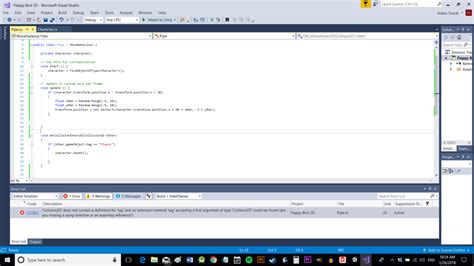 Flappy Bird Unity Tutorial For Android Full Game In 10 Minutes