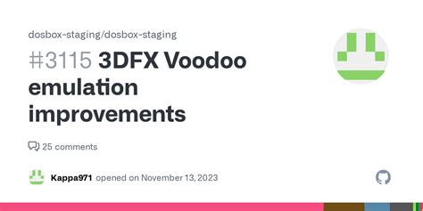 3dfx Voodoo Emulation Improvements · Issue 3115 · Dosbox Staging