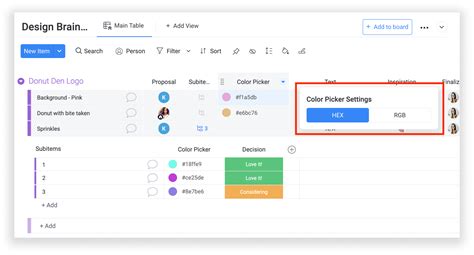 The Color Picker Column Support