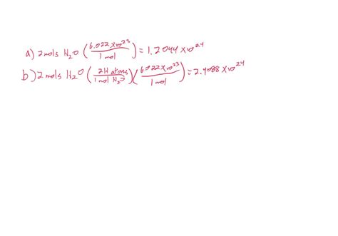 Solved 2 A How Many Molecules Are In 2 00 Moles Of H O B How Many