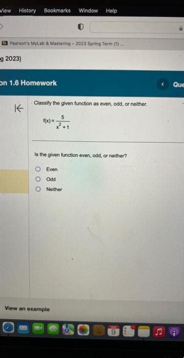 solved classify the given function as even odd or neither