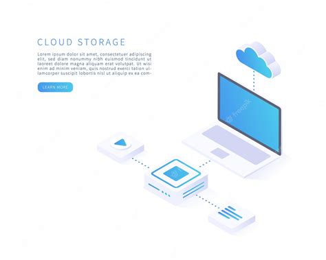 Premium Vector Cloud Storage Concept In Isometric Vector Illustration Digital Service Or App