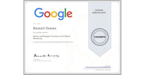 Hamail Usman On Linkedin Completion Certificate For Attract And Engage