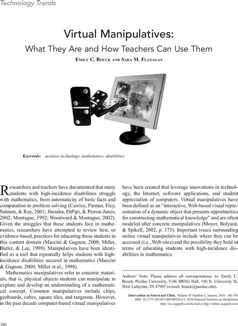 Virtual Manipulatives What They Are And How Teachers Can Use Them