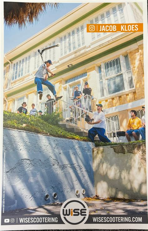 Wise Pro Scooter Poster Jacob Kloes Sig Kryptic Pro Scooters