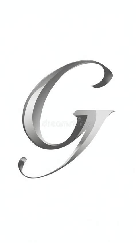 Stylish Black And White Caligraphy Logo Featuring The Letter G
