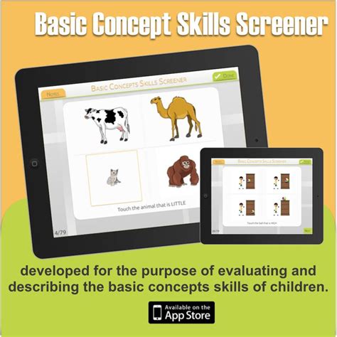 ‎basic concepts skills screener basic concepts concept basic