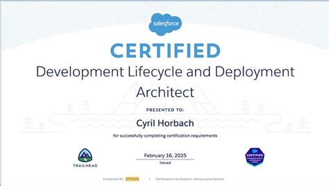 Not Over Yet Salesforce Certified Development Lifecycle And Deployment… Cyril Horbach