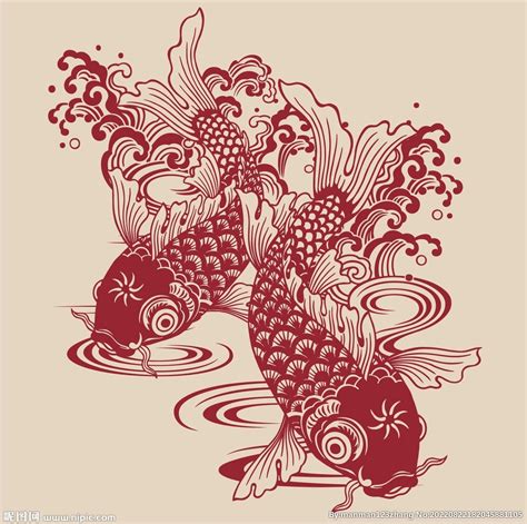 鲤鱼锦鲤矢量图案中国风插画设计图psd分层素材psd分层素材设计图库昵图网 鲤鱼锦鲤矢量图案中国风插画设计图psd分层素材psd分层素材设计图库昵图网