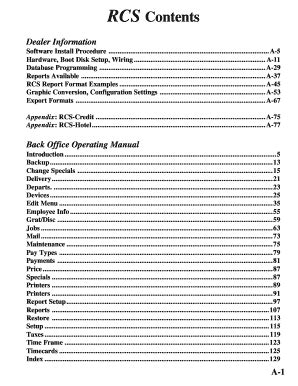 Fillable Online RCS Contents Fax Email Print PdfFiller