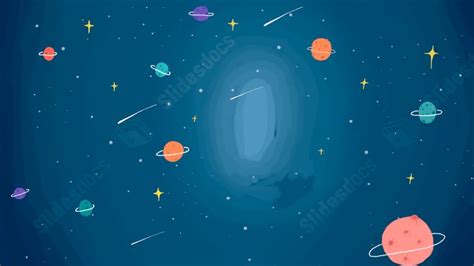 Cartoon Universe Nature Dark Universe Planet Blue Powerpoint Background For Free Download