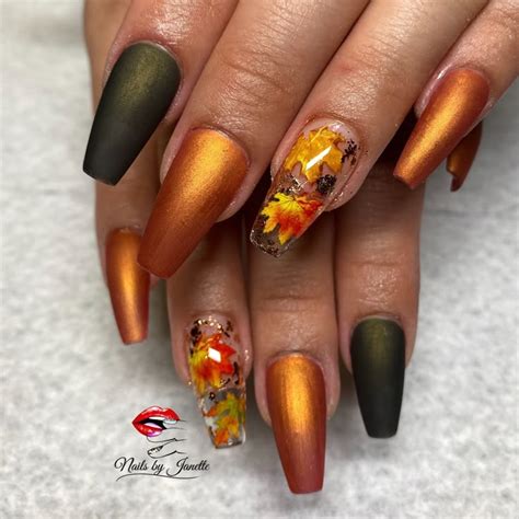 Gel X Fall Nails Burnt Orange Thanksgiving Nails Fall Gel Acrylic
