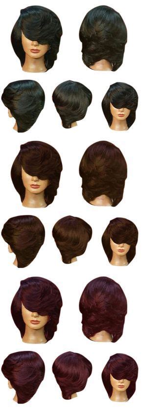 Short Oblique Bang Straight Flip Feathered Bob Synthetic Wig