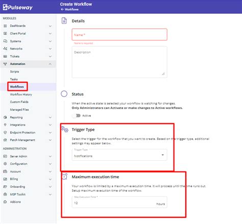 Workflow Action Gives X Error Workflows Pulseway