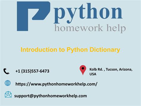 Introduction To Python Dictionary By Python Homework Help Issuu