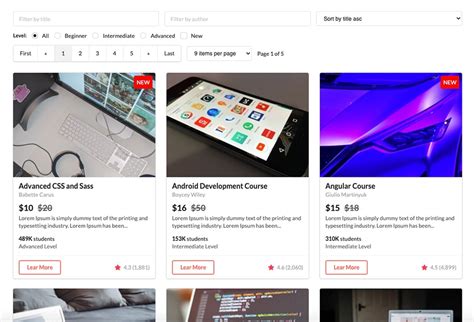 DataGrid JavaScript Pagination Sort And Filter By Js Ocean CodeCanyon