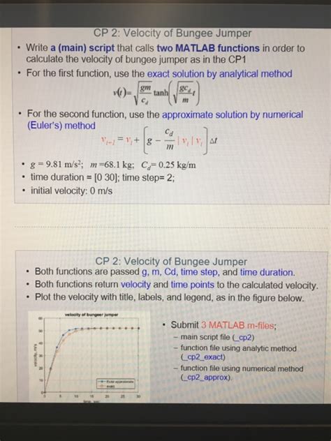 Solved Write A Main Script That Calls Two Matlab Functions