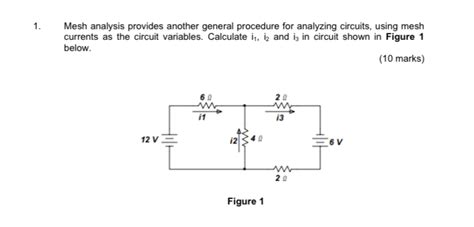 Solved Mesh Analysis Provides Another General Procedure For Chegg Com