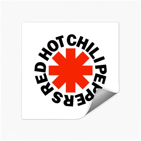 Red Hot Chili Peppers Unisex Sticker Red Asterisk Sold By Sled Audrey SKU 4625779