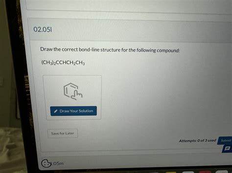 02 051draw The Correct Bond Line Structure For The