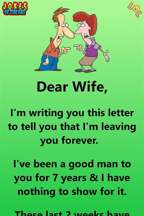 A Man Decides To Leave His Wife Her Reply Is Priceless Funny Marriage Jokes Funny