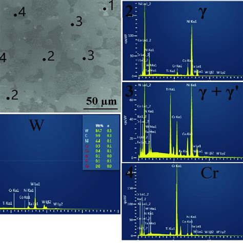 sem microscopic micrograph and eds of composite sample sintered at 1100