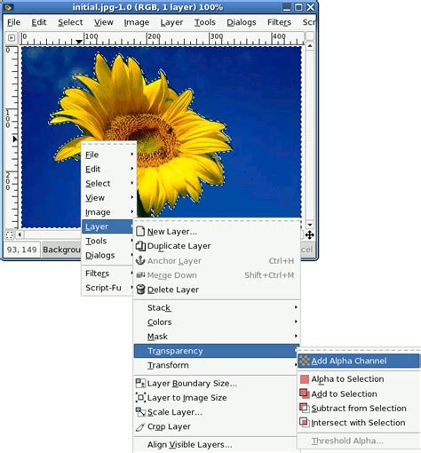GIMP Changing Background Color 2
