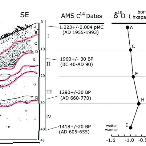 Lateral Profile Of Test Pit D With Source Radiocarbon Dates Oxygen Download Scientific Diagram