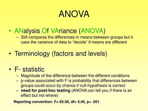 Ppt T Tests Anovas And Regression And Their Application To The