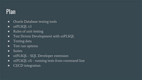 Prohuddle Utplsql V3 Ultimate Unit Testing Framework For Oracle Ppt