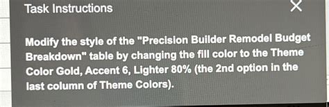 solved task instructionsmodify the style of the precision