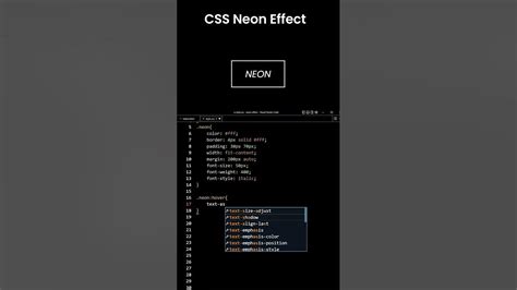 Css Neon Effect Shorts Youtube