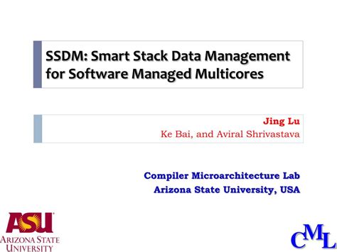 Ppt Ssdm Smart Stack Data Management For Software Managed Multicores Powerpoint Presentation