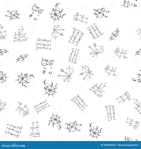 Mathematical Scientific Formulas And Expressions Educational Vector