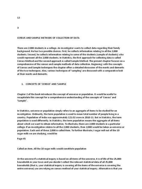 Chapter 3 Pdf Sampling Statistics Census
