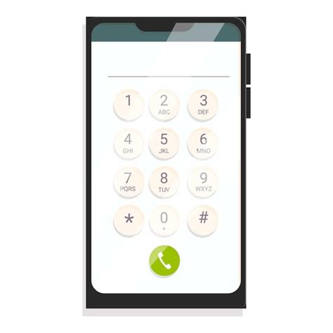 Premium Vector Smartphone Displaying Phone Call Keypad Interface