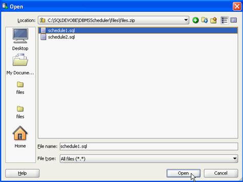 using dbms scheduler