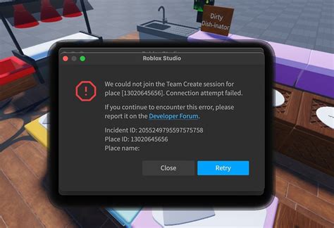 Unreasonable Amount Of Error Windows For Connecting To Team Create Studio Bugs Developer