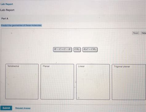 Solved Lab Report Lab Report Part A Predict The Geometries Chegg