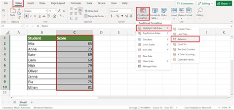 How To Do Conditional Formatting If Between Two Values In Excel