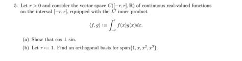 Solved Let R And Consider The Vector Space C R R R Of Chegg Com