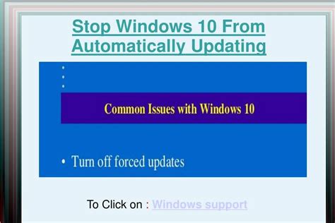 Ppt Stop Windows 10 From Automatically Updating Powerpoint Presentation Id7619385