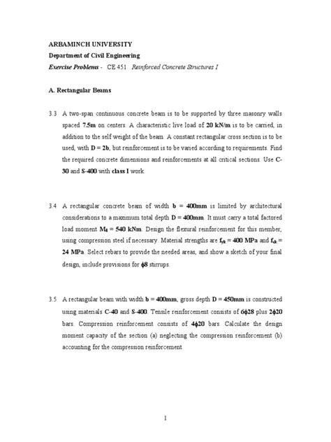 rc exercises 2006 pdf beam structure reinforced concrete