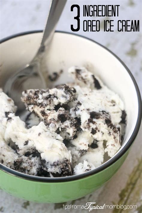 3 Ingredient Homemade Oreo Ice Cream No Ice Cream Maker Required Recipe Oreo Ice Cream