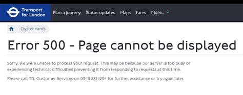 I Ve Been Getting This Error On Tfl Every Day For Weeks With No Change How Am I Supposed To