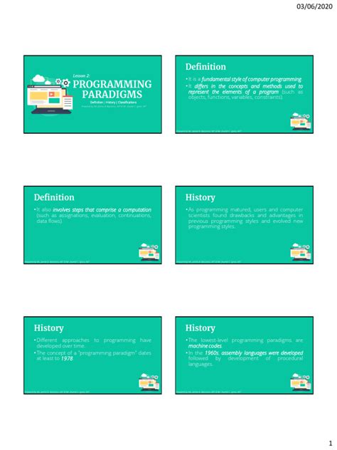2 Programming Paradigms Handouts Pdf