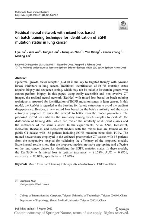 Residual Neural Network With Mixed Loss Based On Batch Training