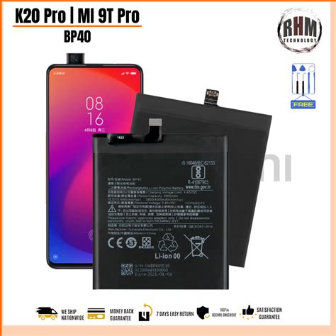 Xiaomi Mi T Pro Redmi K Pro Battery Model Bp Mah Original Equipment Manufacturer